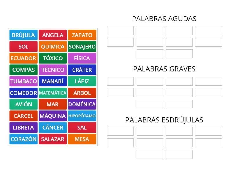 ´CLASIFICACIÓN DE PALABRAS - Group sort
