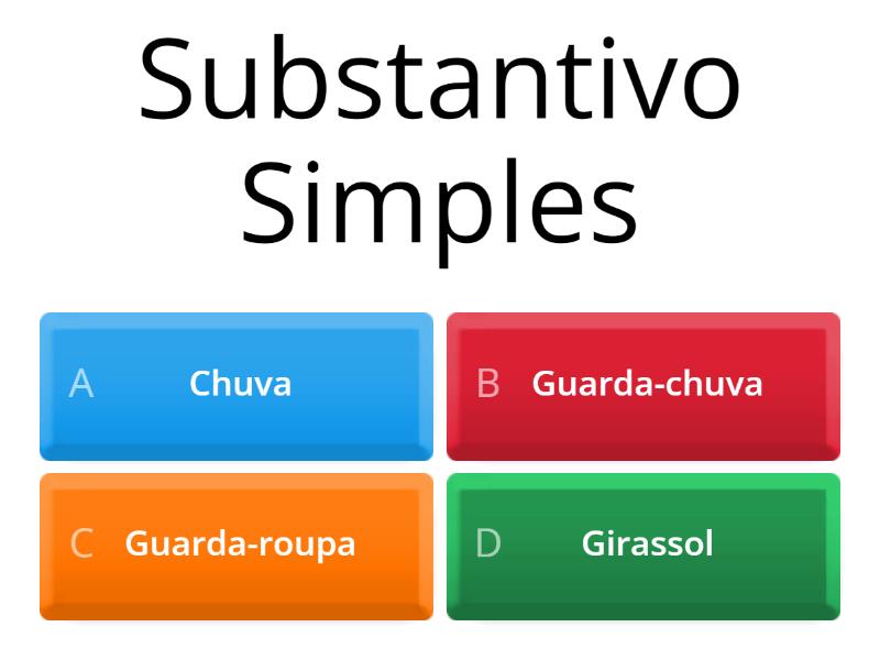 Substantivo Simples e Composto - Quiz