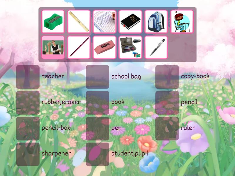 Spotlight School objects - Match up