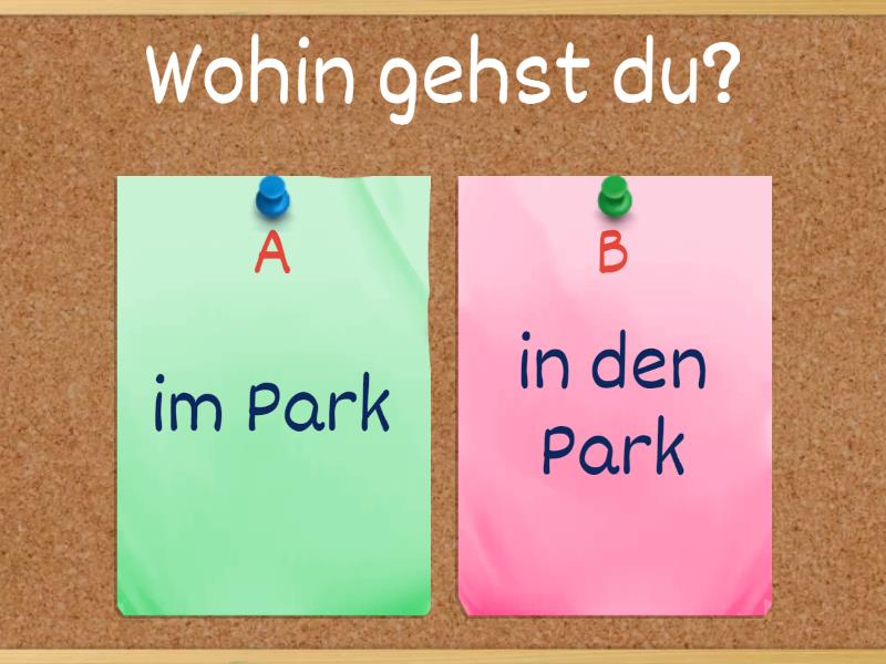 Wo/Wohin? - Quiz