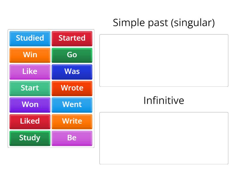 Identify Verbs in past simple - Die richtige Gruppe