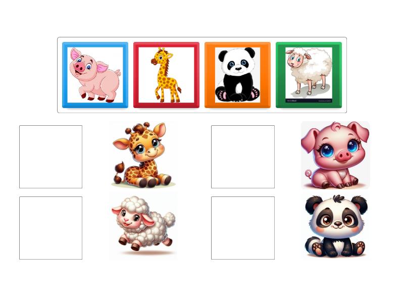 Los animales - Match up