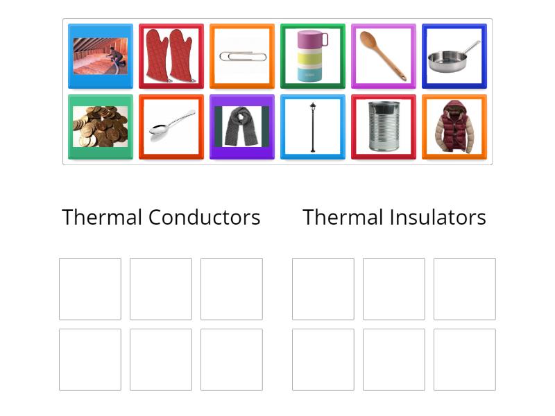Thermal Conductors and Insulators - Group sort