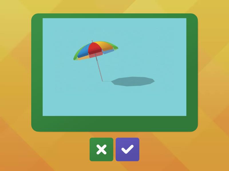 There is an umbrella - Flash cards