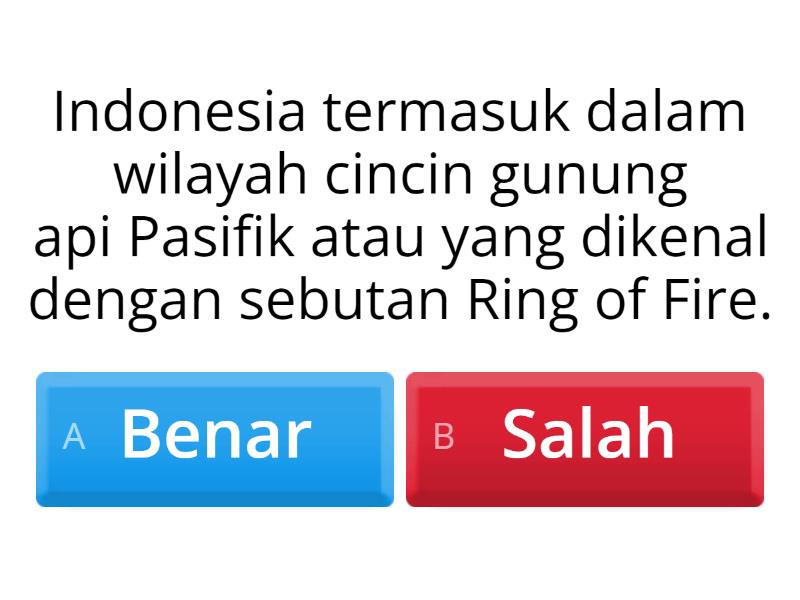 Kuis Gunung Berapi Part 1 - Quiz