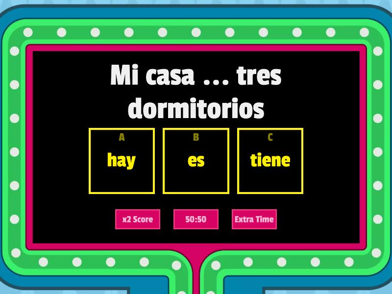 Ser, tener y haber - La casa - Gameshow quiz