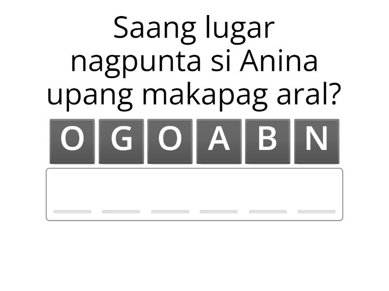 FILIPINO 8 - PAGGANYAK_PANGKAT 7 - Anagram
