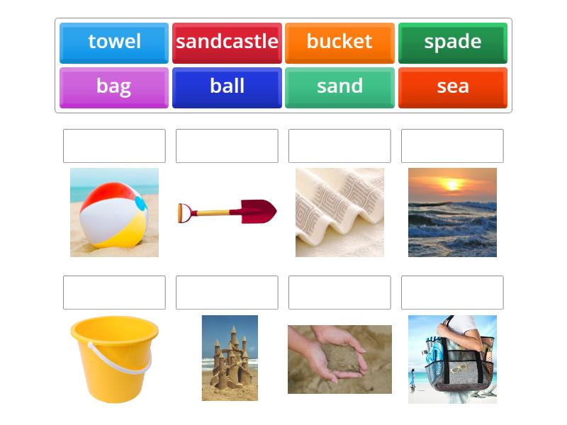 The beach vocabulary - Match up