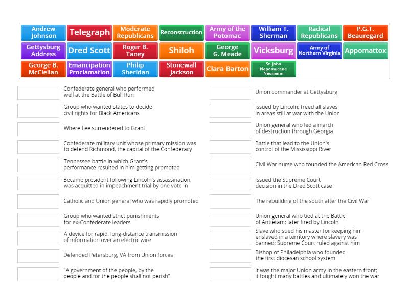 Unit 6 Vocab (7th) - Match up