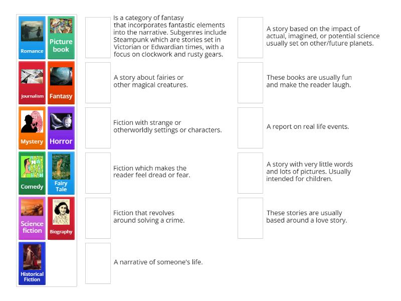 Book genre - Match up