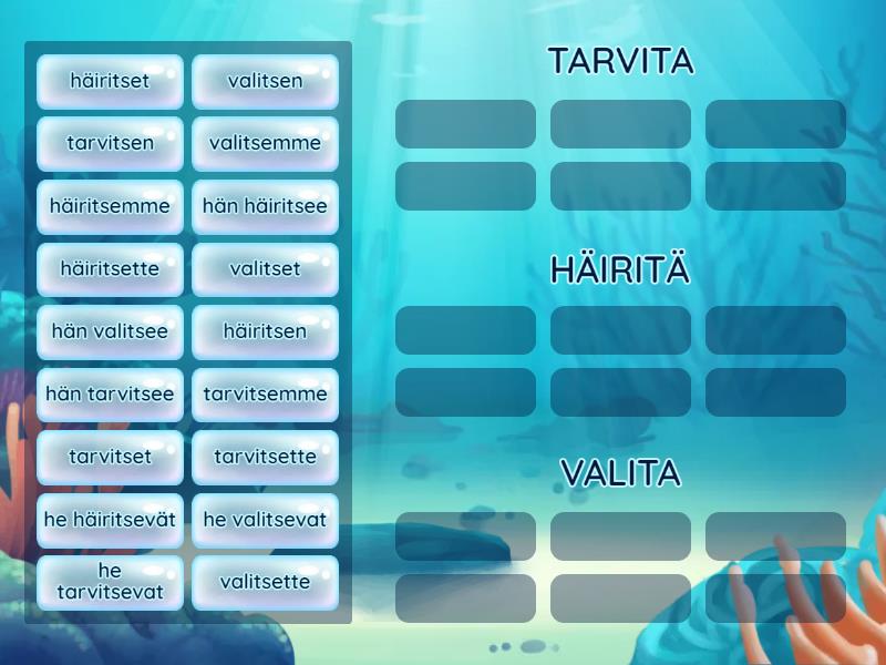 Verbityyppi 5 - Ryhmittelypeli