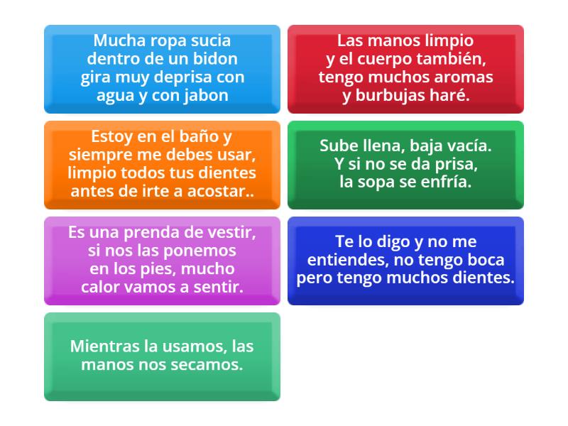 Adivinanzas sobre objetos de la casa. - Fichas giratorias Adivinanzas sobre objetos de la casa. - Fichas giratorias
