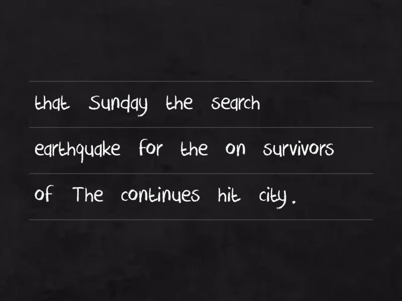 Natural disasters – complex sentence word order - vocabulary extension ...