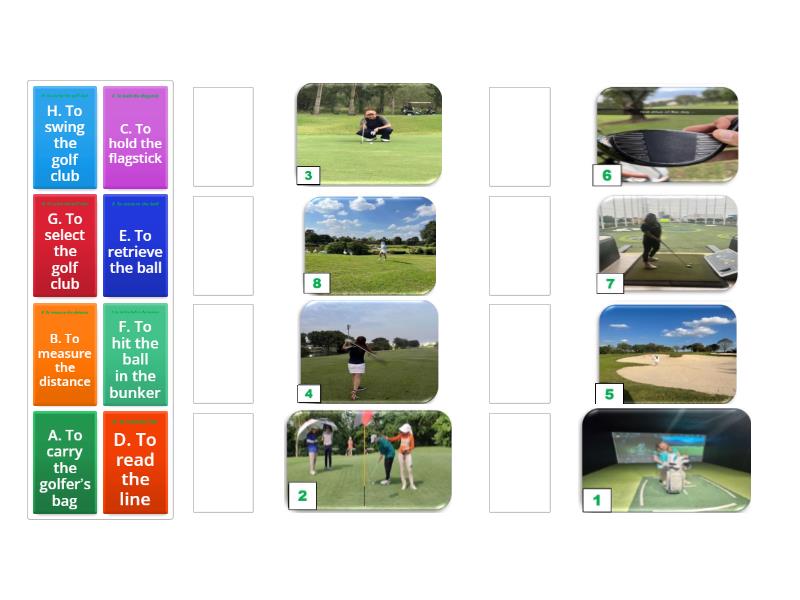 Activity 1 Golf Vocabulary - Match up