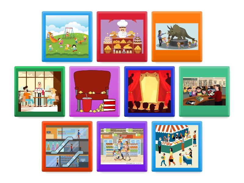 City Places cards - Flip tiles
