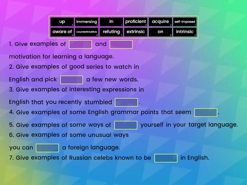 Revision + Speaking - Complete the sentence