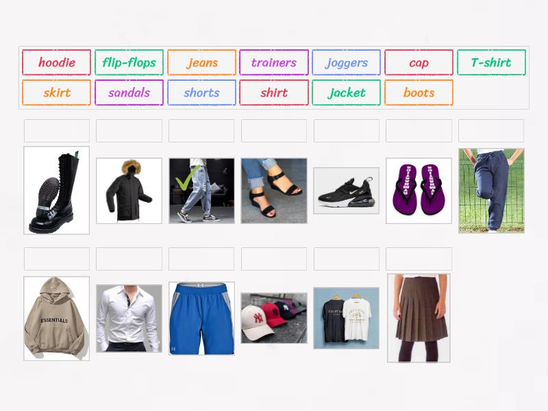 Own it ! 1 - Unit 5 Clothes ( Vocabulary) - Match up