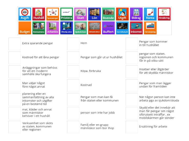 Arbete och pengar - Match up