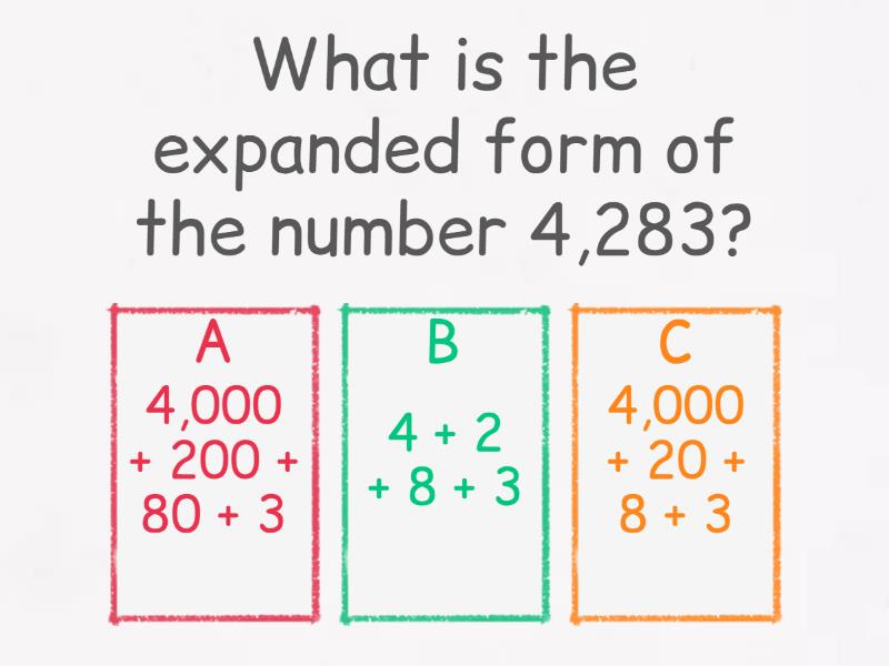 Expanded Notation - Quiz