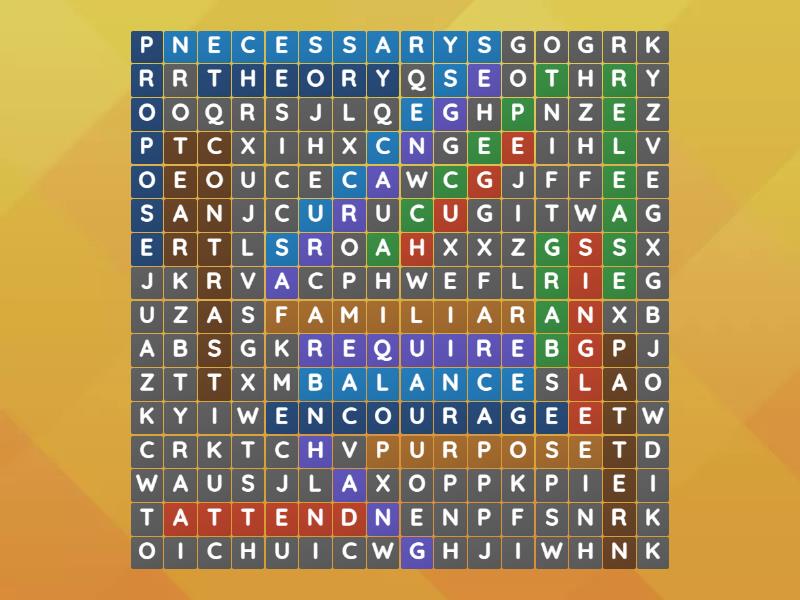 UNIT 8 - Wordsearch