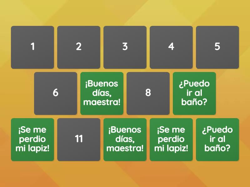 Palabras frecuentes - Parejas