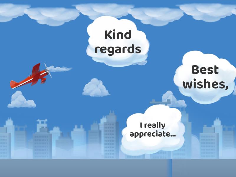 Formal email - Airplane