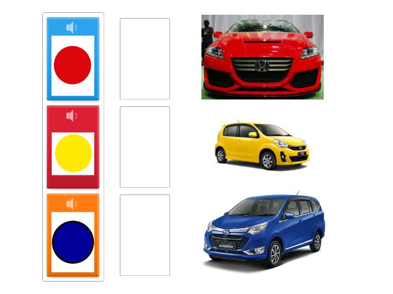 Padanan warna dengan objek. - Match up