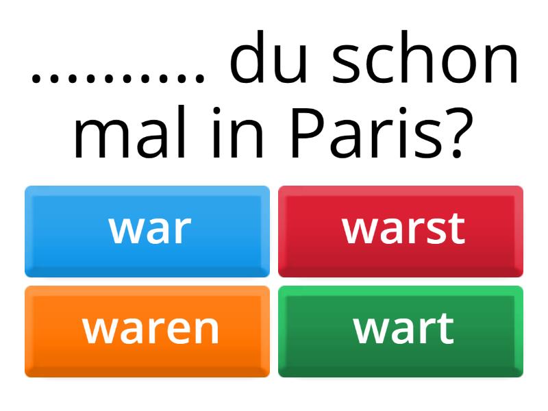 Präteritum: sein - Quiz