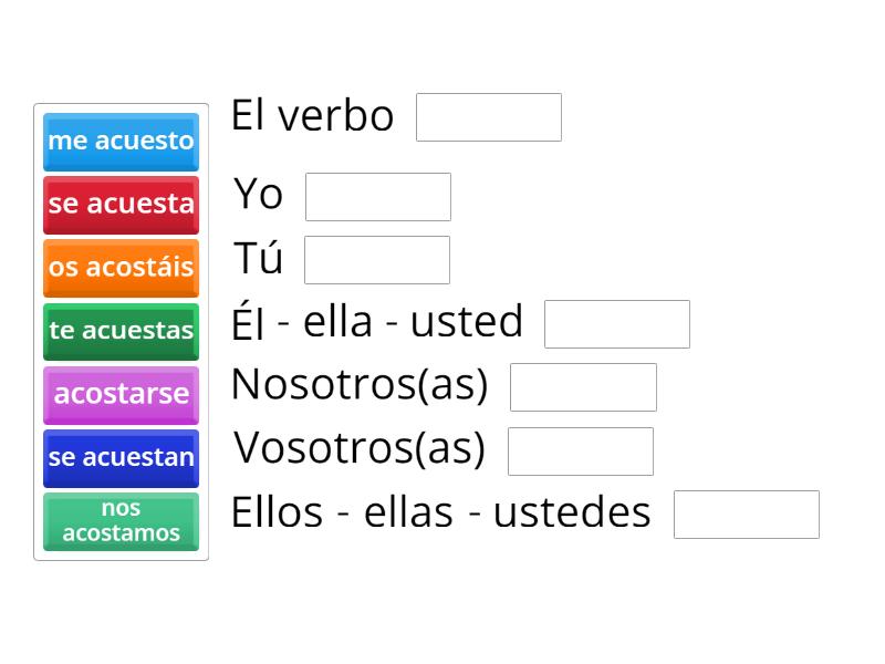 Conjugaciones Verbos Irregulares En Presente Complete The Sentence