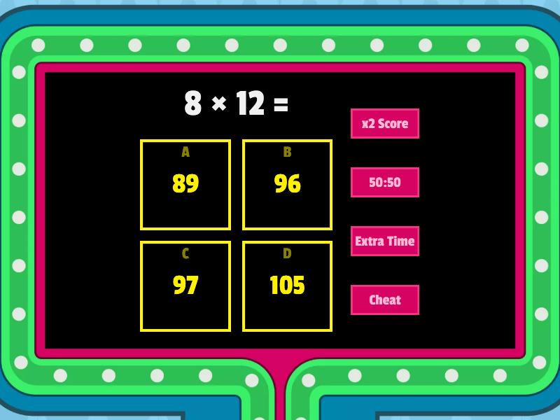 Times Tables Quiz - Gameshow quiz