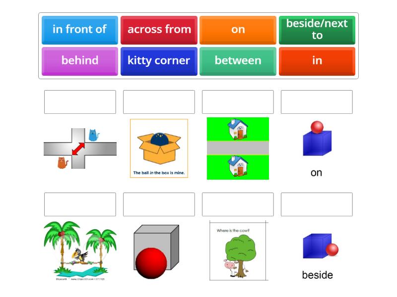 Prepositions of Place - Match up