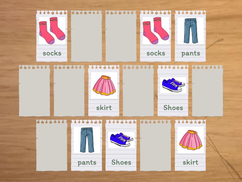 clothes - Matching pairs