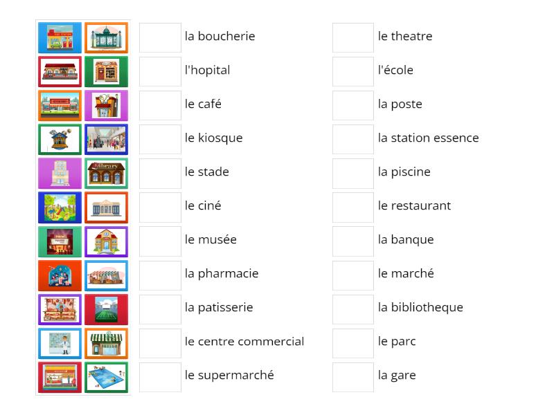4 Les lieux de la villle - Match up