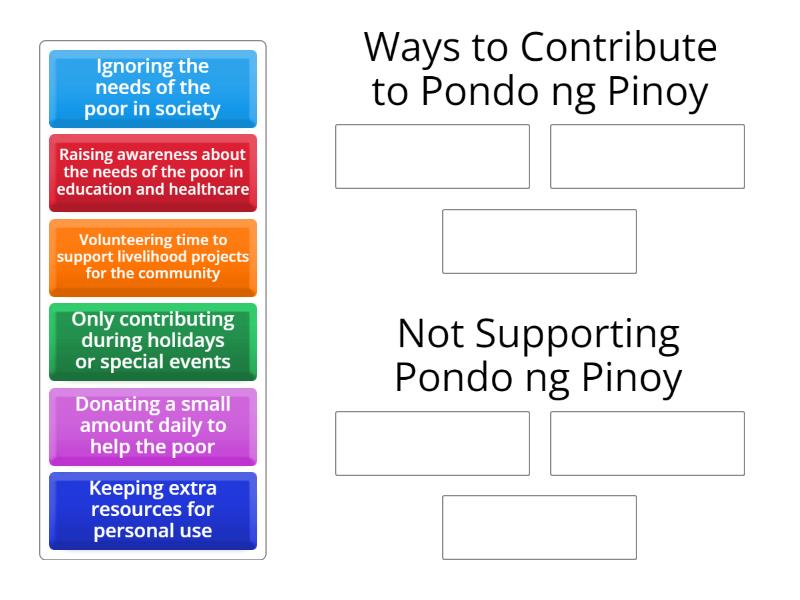 Pondo ng Pinoy - Group sort
