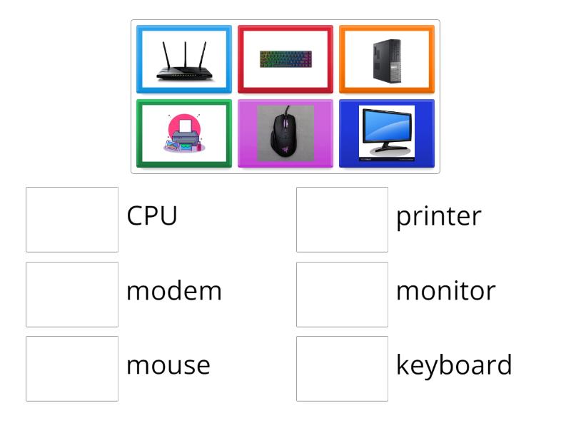 computer parts - Match up