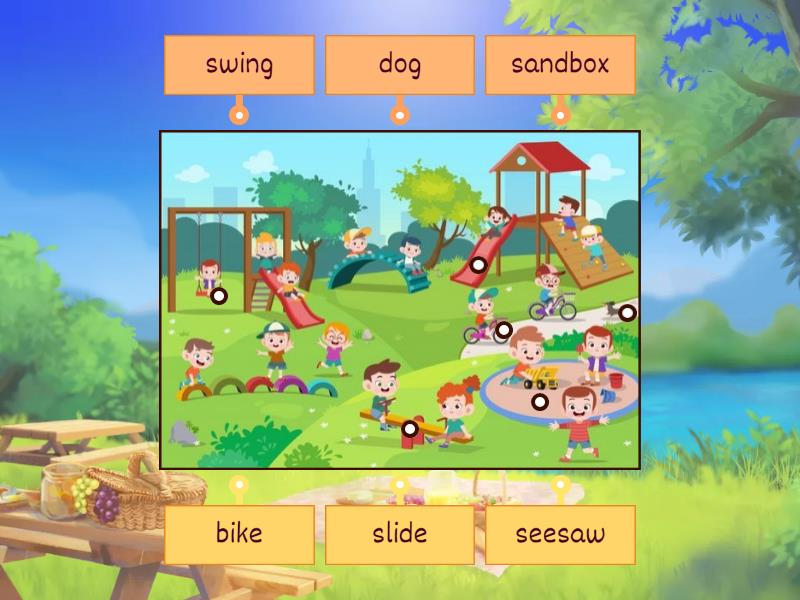 at the park - Labelled diagram