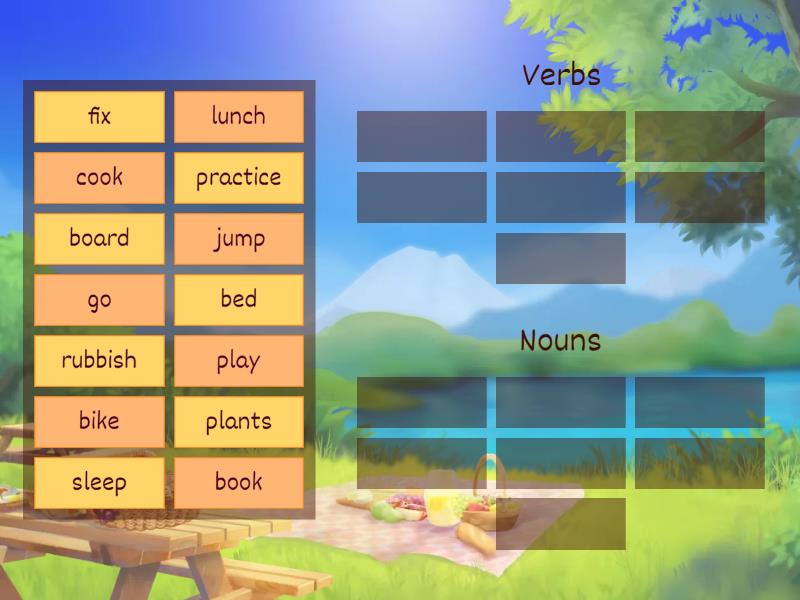 U3 verbs and nouns 3 - Group sort