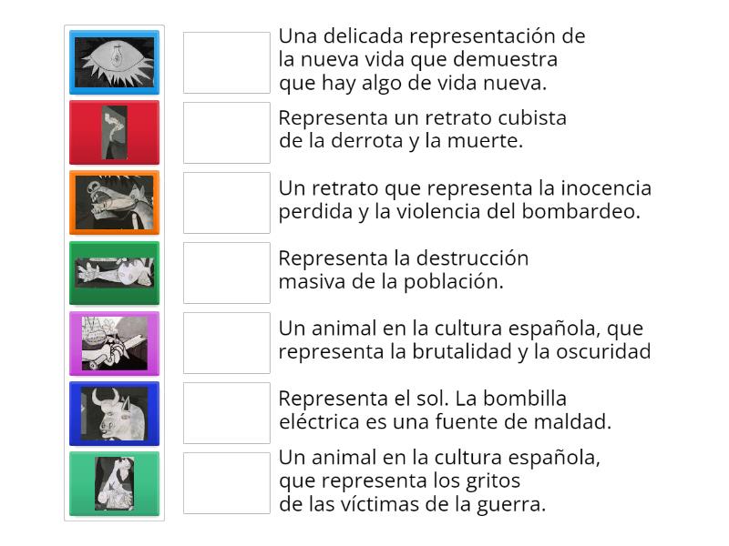 Guernica - Symbolism - Match up