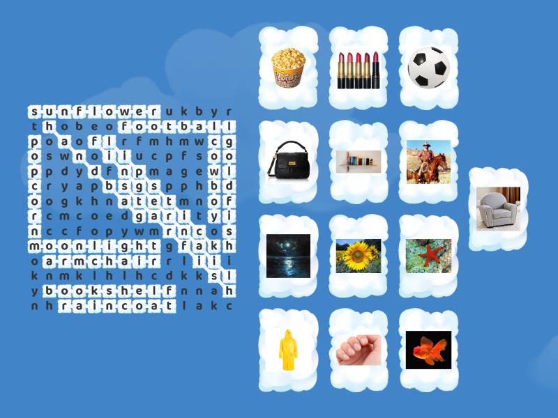 Compound words (phase 3) - Wordsearch