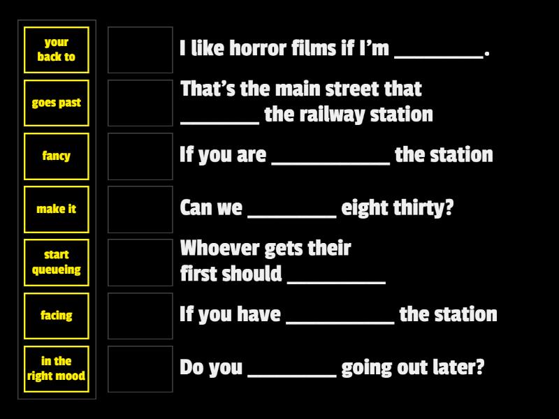 What's on? - Match up