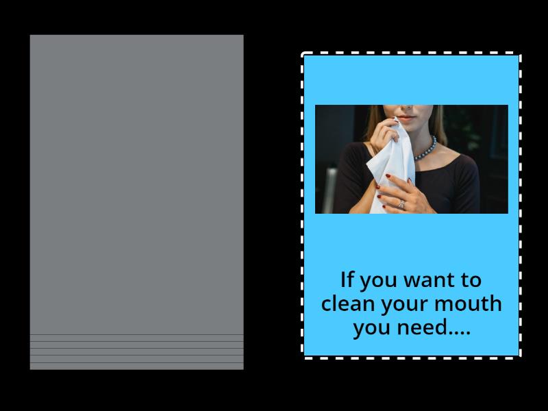 at a Restaurant - Speaking cards