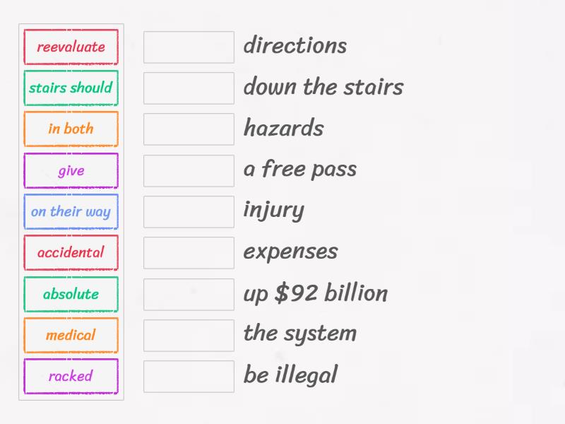 The Most Dangerous Object In Your House Vocabulary Match English for ...