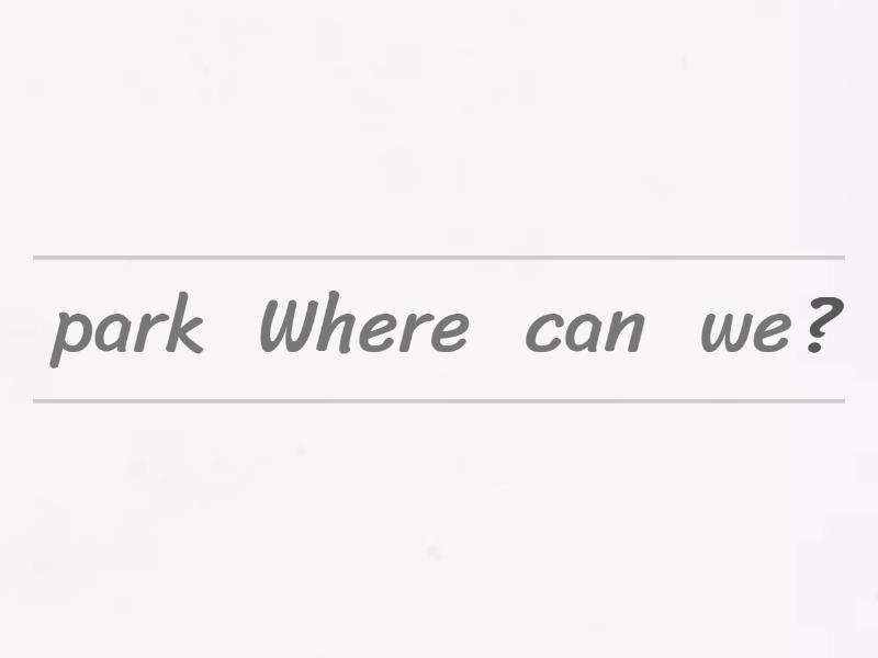 Unit 1A - word order in questions - Unjumble