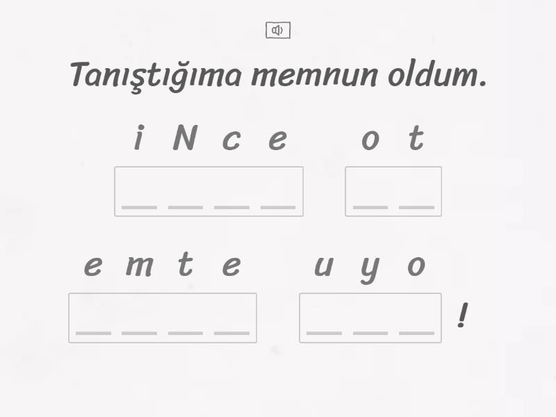 5 1.ÜNİTE COUNTRIES AND NATIONALITIES SET-1 - Anagram