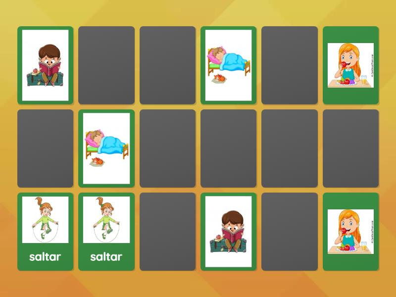 Estar + gerundio -ele speaking cards - Matching pairs