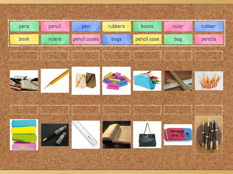 School objects - Match up