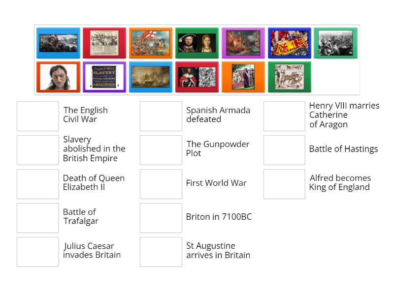 History of Britain events - Match up