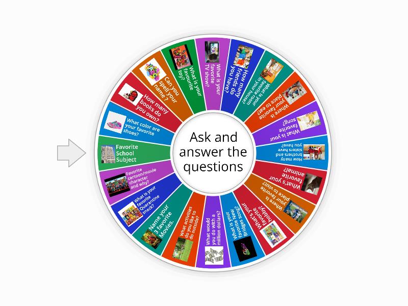Icebreaker questions for kids - Spin the wheel