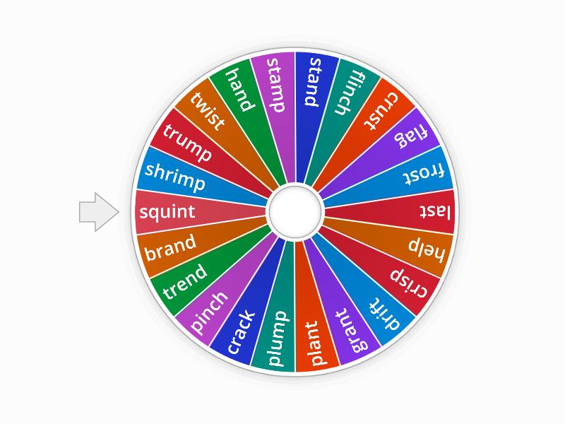 Consonant Clusters - Spin the wheel