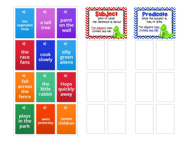 Subject and Predicate Sort - Group sort